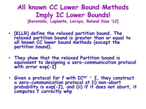 Ppt Communication Complexity Information Complexity And Applications To Privacy Toniann