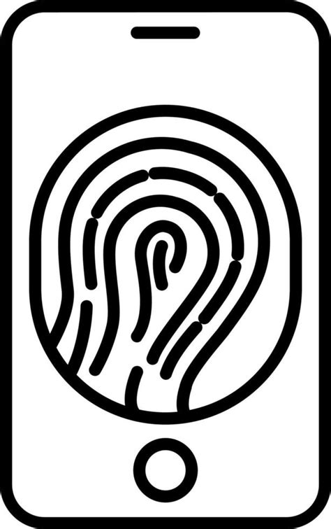 Mobile Lock Biometric Icon Style 20880019 Vector Art At Vecteezy