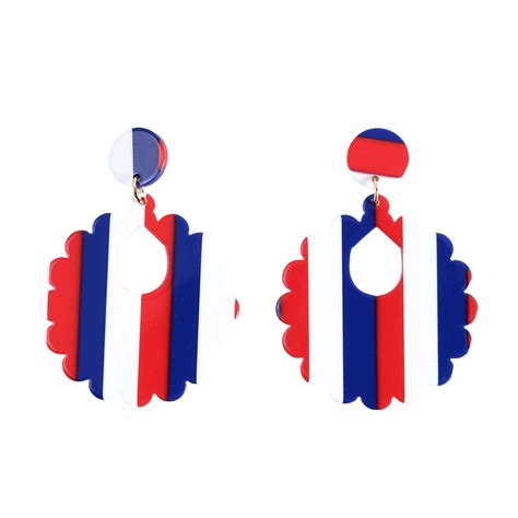 Chunleiiii Acrylic Ear Pendant Us National Day Independence Day