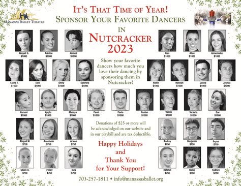 Nutcracker Sponsor Flyer 2023 High Res Manassas Ballet Theatre