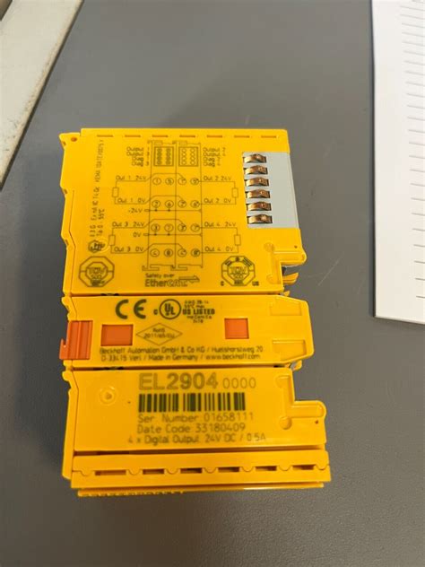Beckhoff El Ethercat Terminal Channel Digital Output V Dc