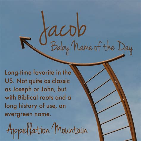 Jacob Baby Name Of The Day Appellation Mountain