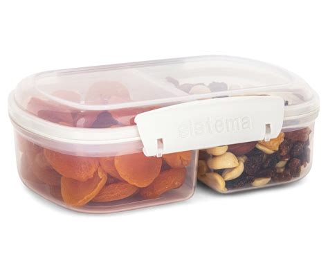 Sistema 630mL Bake It Split Container Clear White Great Daily Deals