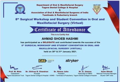 Ahmad Shoeb Hashmi On Linkedin Delighted To Share That I Had Attended 8th Surgical Workshop And