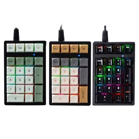 21 키 Usb Rgb 숫자 키패드 디지털 키보드 회계점 넘패드 용 티몬