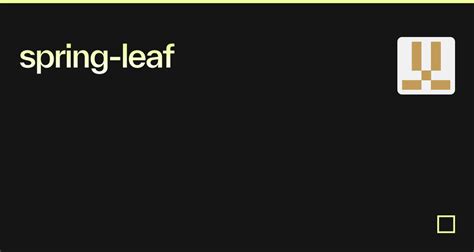 Spring Leaf Codesandbox
