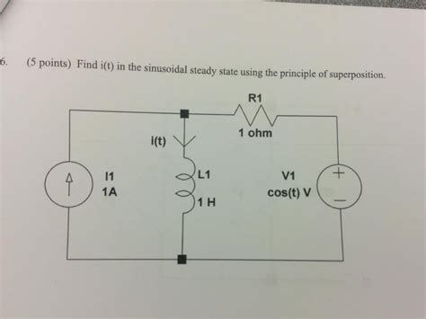 Solved Points Find I T In The Sinusoidal Steady Chegg