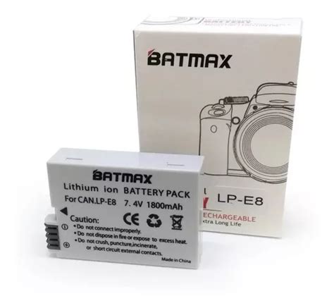 Baterías para cámara ion de litio Batmax LP E8 MercadoLibre