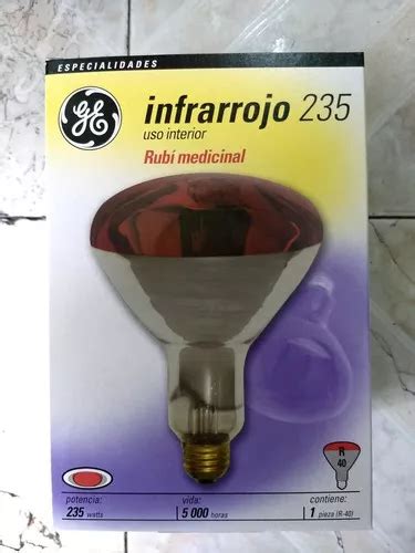 Lâmpada Incandescente Ge Infrarrojo 235 Reflector Cor Infravermelho 235w Com 2 Unidades