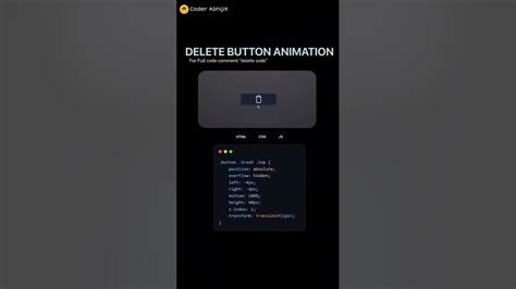 Css Delete Button Animation Shots Shortvideo Html Css Youtube