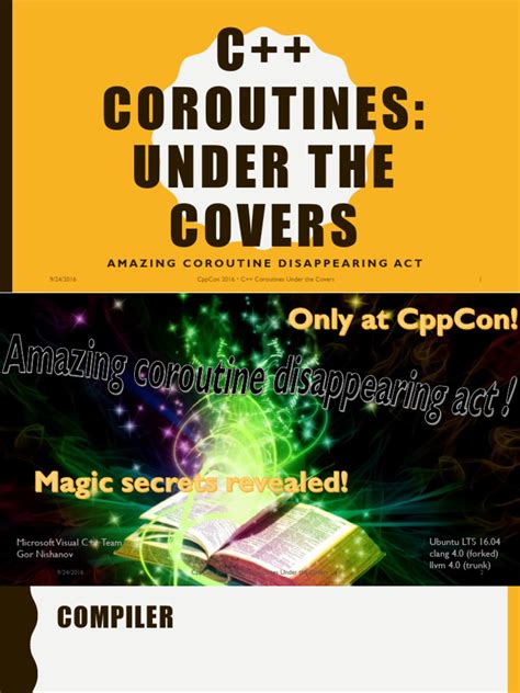 C Coroutines Under The Covers Gor Nishanov Cppcon 2016 Pdf