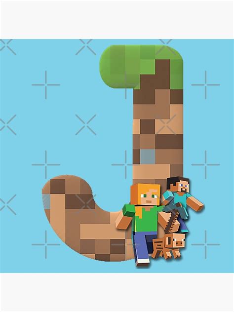 Póster «letra De Nombre Personal De Minecraft J De Ddkart Redbubble