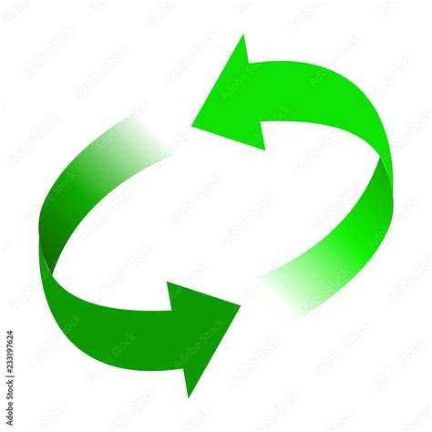 リサイクル矢印緑色イラストアイコン素材 Stock Vector Adobe Stock