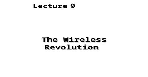 Ppt 9 Lecture The Wireless Revolution Identify The Principal