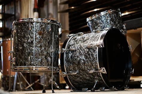 Gretsch 131620 Name Band Drum Set 1960s Black Diamond Reverb Uk