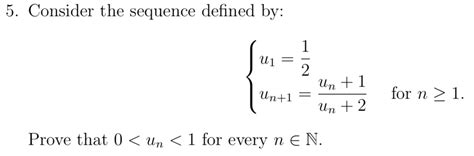 Solved Consider The Sequence Defined By Un Un Chegg