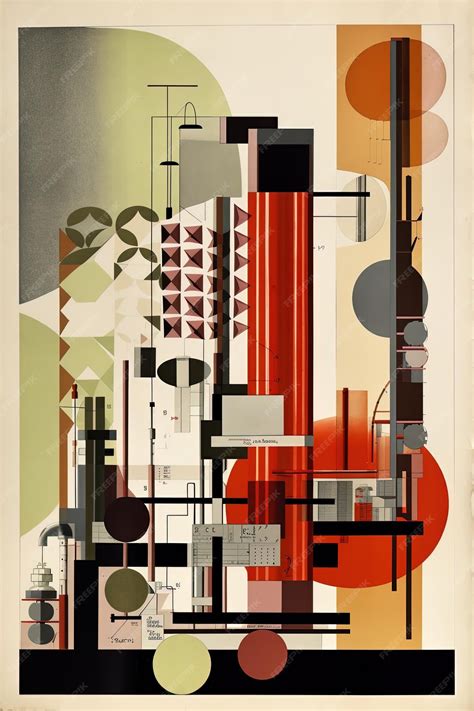 Premium Ai Image Generative Ai Bauhaus Style Background