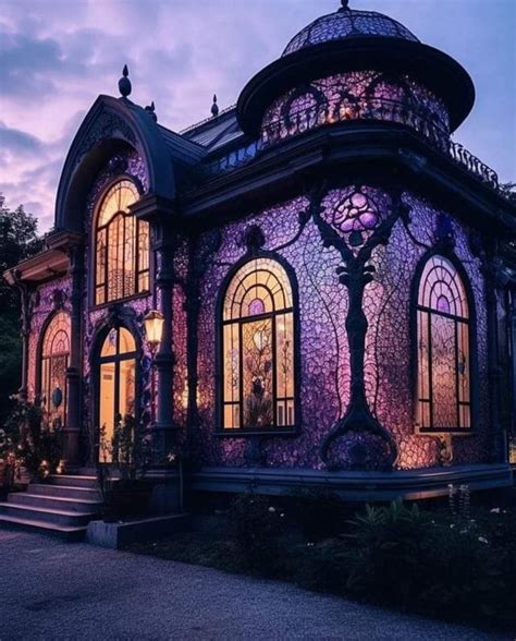 Purple Stained Glass House R Purple