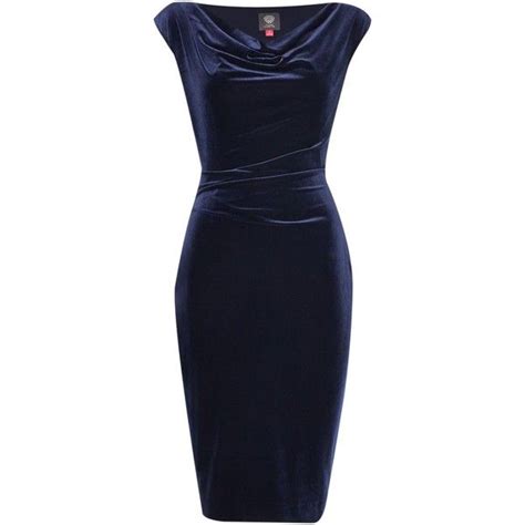 Vince Camuto Cowl Neck Velvet Dress Navy Cocktail Dress Navy Blue