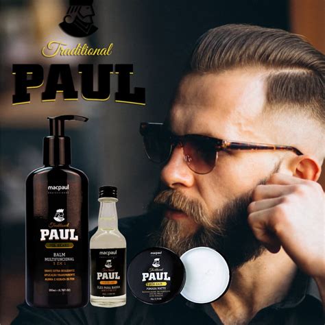 Kit Coll Traditional Paul Cuidado Com Cabelo E Barba Macpaul