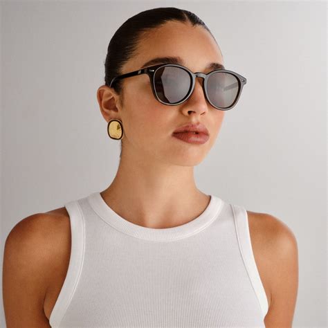 Bandwagon Black Tortoise Shell Uni Sex Round Sunglasses Le Specs