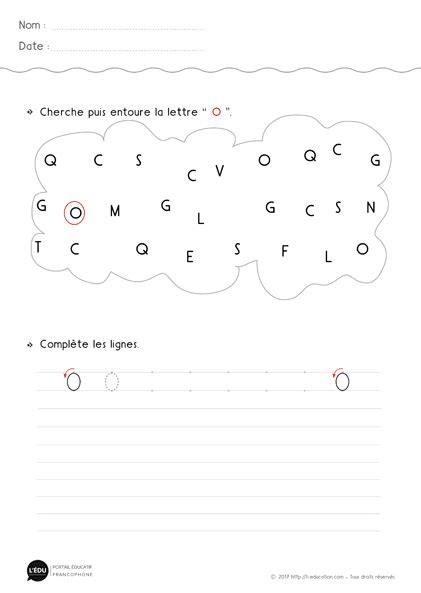 Écriture Grande Section à Imprimer Fiche d écriture Maternelle GS
