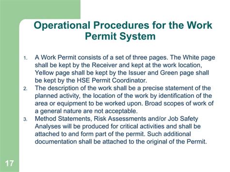 Hse Bms 010 Construction Permit To Work Ppt