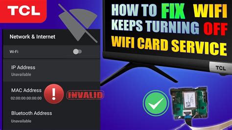 How To Fix WIFI Keep Turning Off On TCL Android TV Servicing Wifi Module YouTube