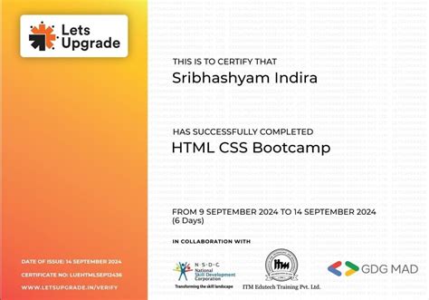 Completed Html Css Bootcamp Indira Sribhashyam Posted On The Topic Linkedin