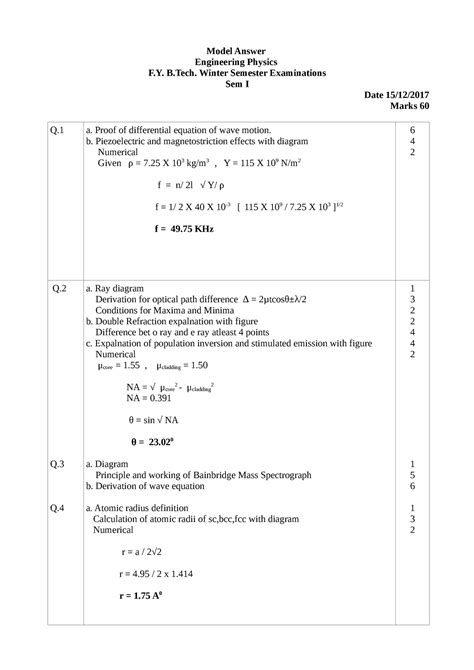 Phy103 Dahotre Dbatu Phy Model Answer Engineering Physics F B