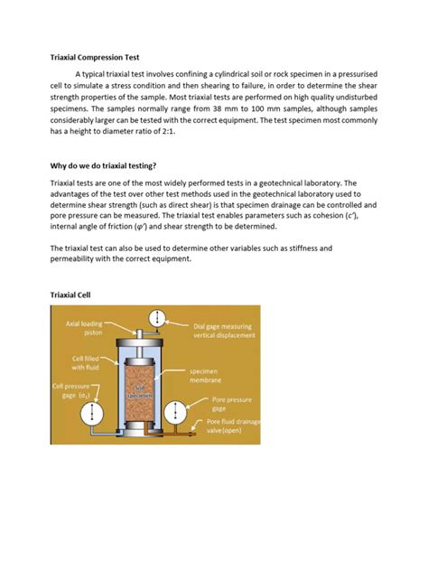 Triaxial Compression Test Pdf Physical Sciences Geotechnical