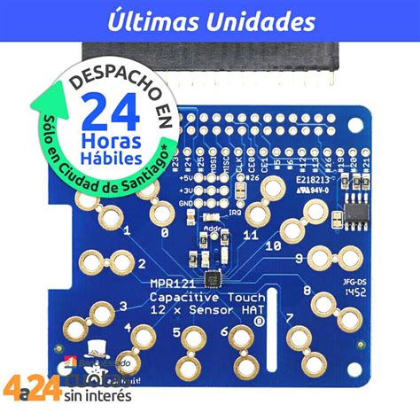 Adafruit Hat Para Raspberry Pi Mini Kit Touch Capacitivo Pc Factory