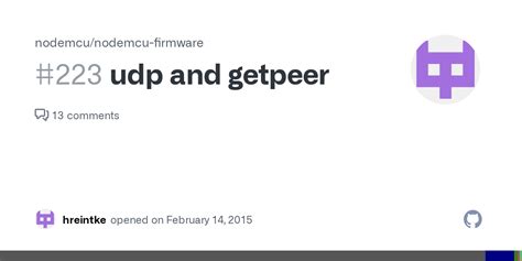 udp and getpeer · issue 223 · nodemcu nodemcu firmware · github
