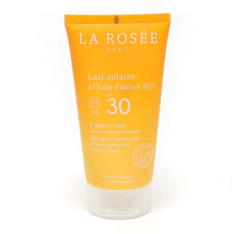 La Rosée Lait Solaire Spf 30 à Lhuile Dabricot Bio Visage Et Corps