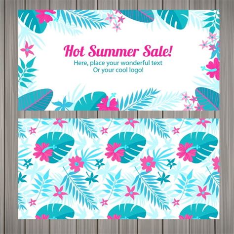 여름 배너 세트 Eps Uidownload