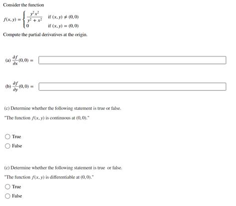 Solved Consider The Function Yx2 If X Y 00 Fx Y