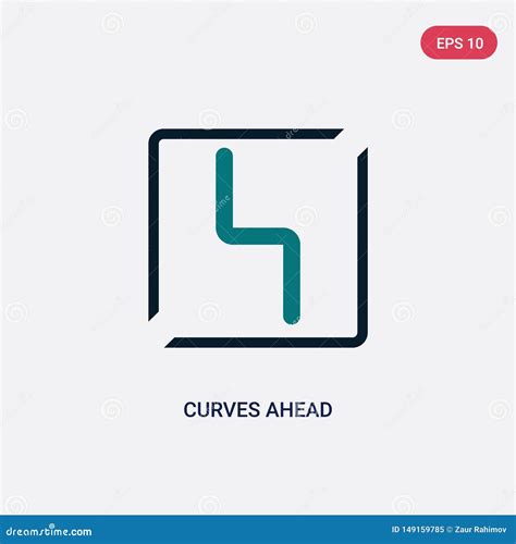 Curves Ahead Vector Icon On White Background Flat Vector Curves Ahead Icon Symbol Sign From