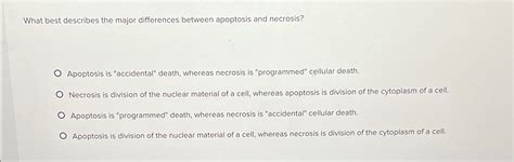 Solved What Best Describes The Major Differences Between Chegg