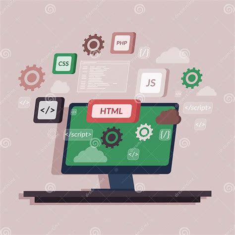 concept of computer programming or developing software or game monitor