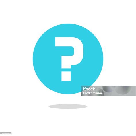 Point Dinterrogation Vecteur Icône Sur Bleu Rond Cercle Bouton Isolé