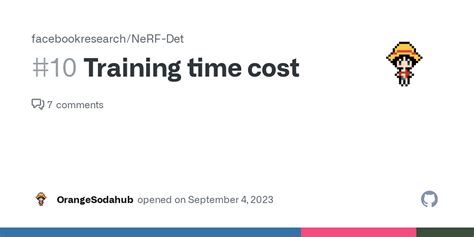 Training Time Cost · Issue 10 · Facebookresearch Nerf Det · Github