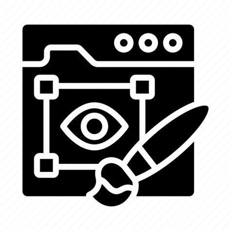 web monitoring inspection visualization view optic icon download