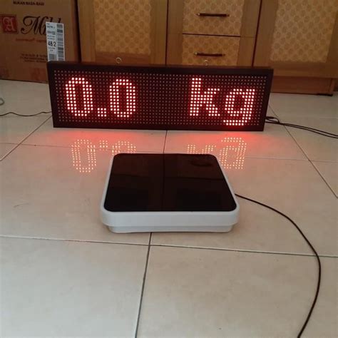 Jual Timbangan Digital Running Text P10 Arduino Loadcell Scale Auto