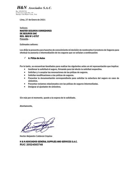 Carta De Nombramiento Pdf