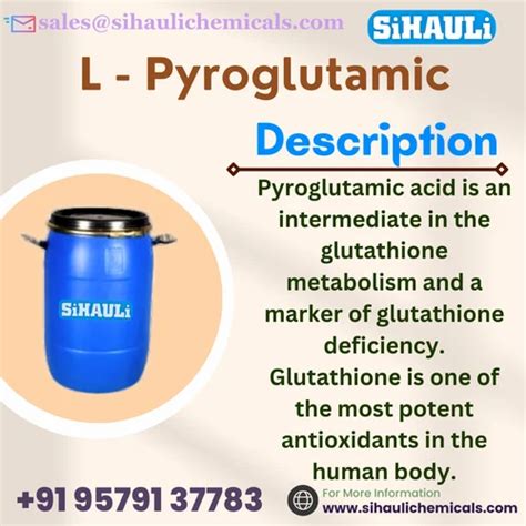 L Pyroglutamic Acid Manufacturers Suppliers Exporters From Vasai Mumbai India At ₹ 250 Kg