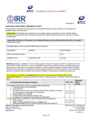 Fillable Online IRR Laboratory Information IRR Laboratory Information Fax Email Print PdfFiller