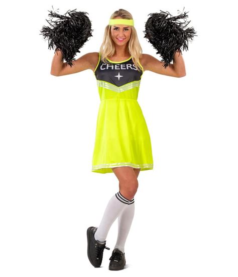 Geel Cheerleader Jurkje Dames Feestbazaarnl