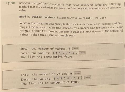 Solved Pattern Recognition Consecutive Four Equal Chegg