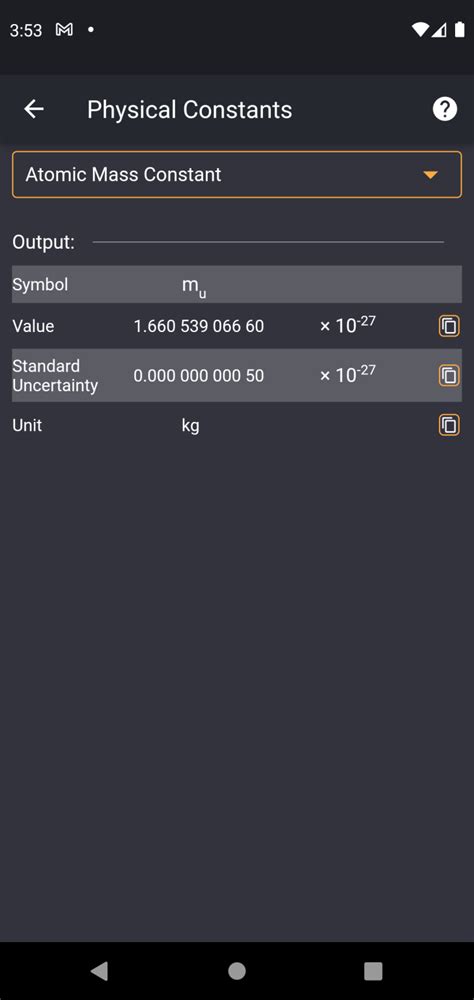 What Does The Physical Constants Function Do GC Wizard