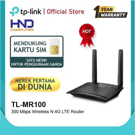 Jual TP Link TL MR100 300 Mbps Wireless N 4G LTE Router TP Link Shopee Indonesia